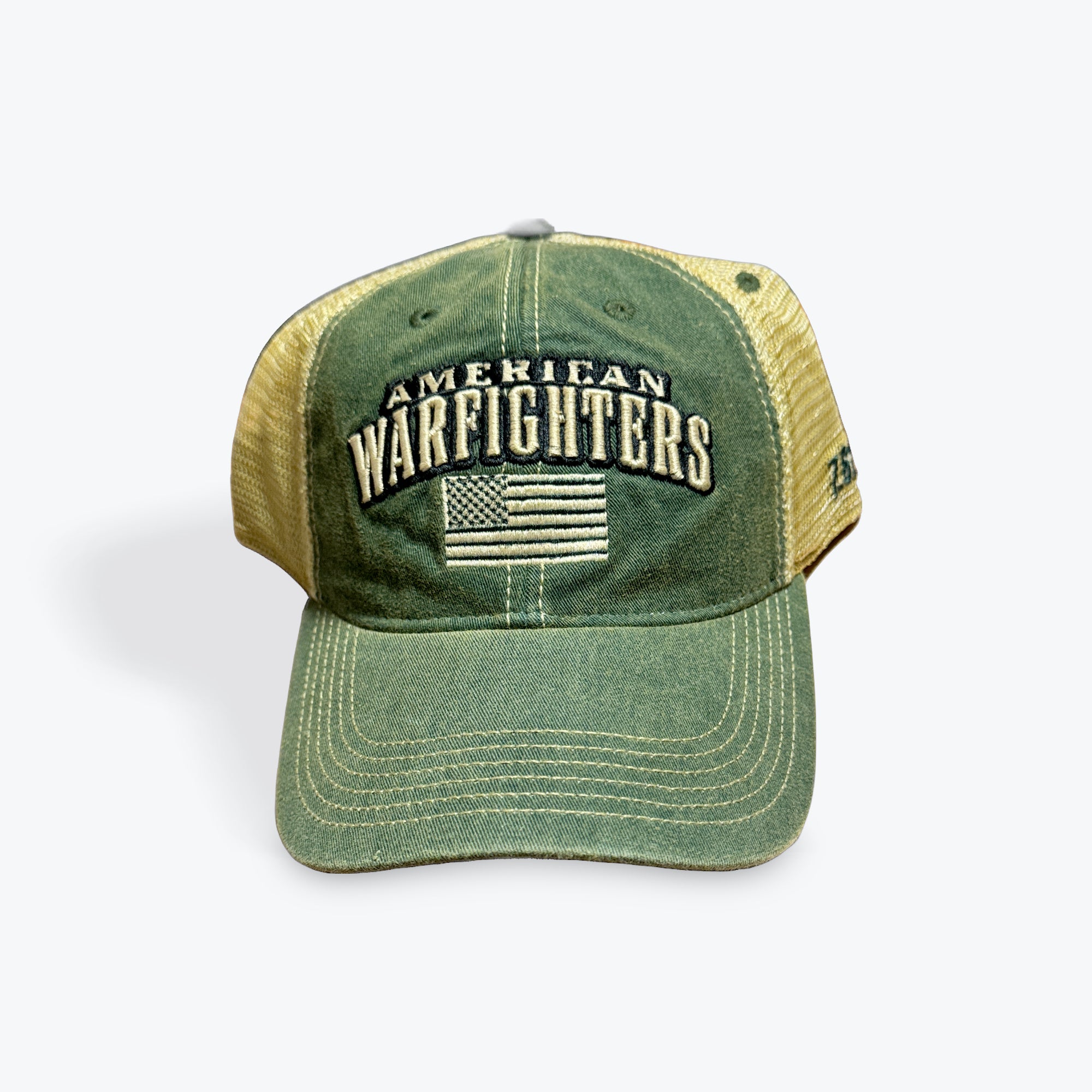 American Warfighters Trucker cap OLV | Mike's Military Hats